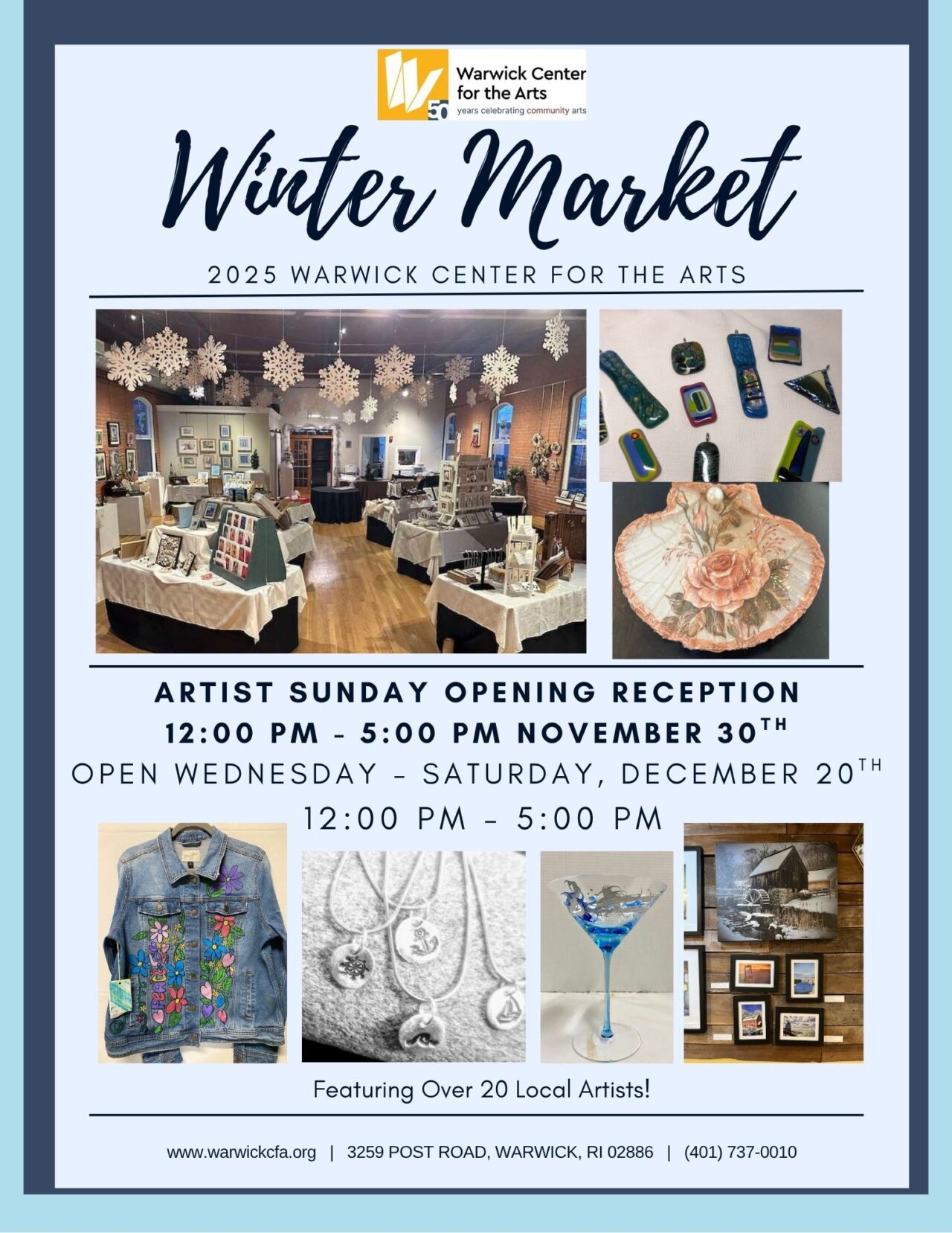 Vincent Castaldi at the Warwick Center for the Arts Winter Market 🎨 ️ ...